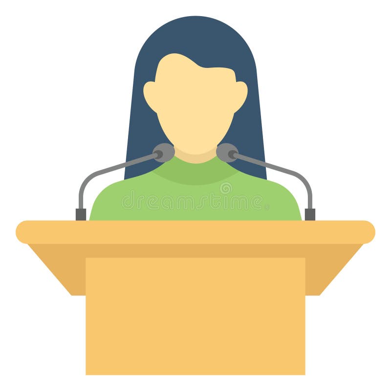 Conference, Political Leader Color Vector Icon Which Can Easily Modify ...