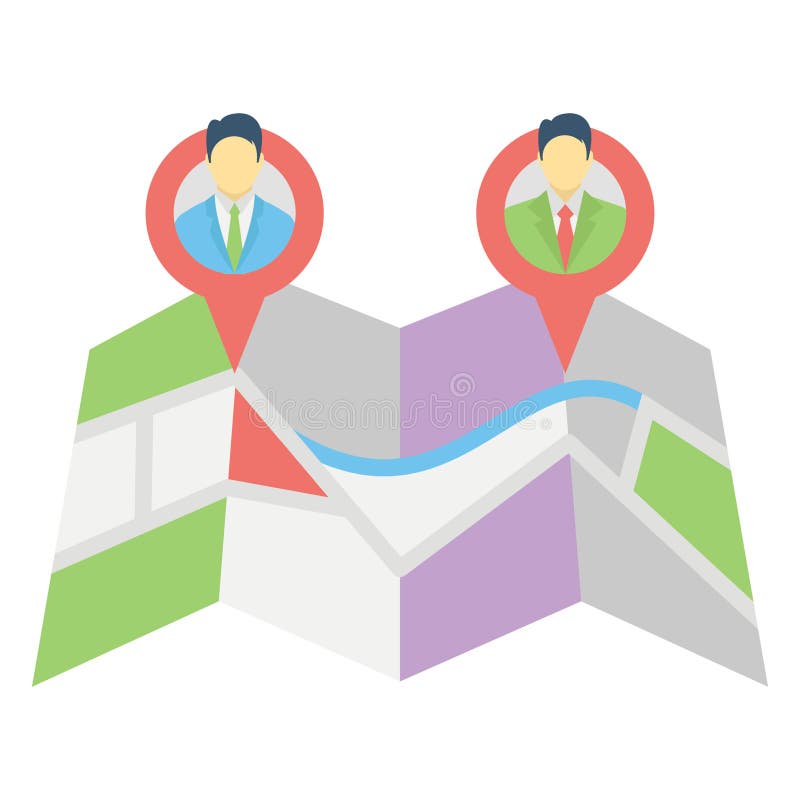 Business Bay, Business Location Map Color Vector Icon Which Can Easily ...