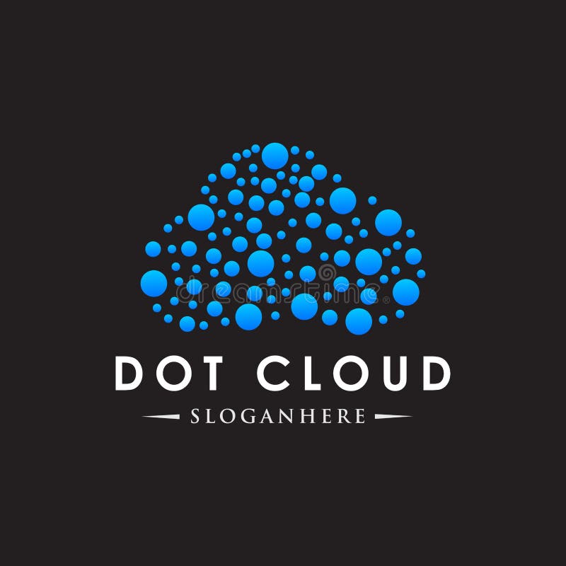 Blue Cloud Tech Logo Vector Stock Vector - Illustration of internet ...