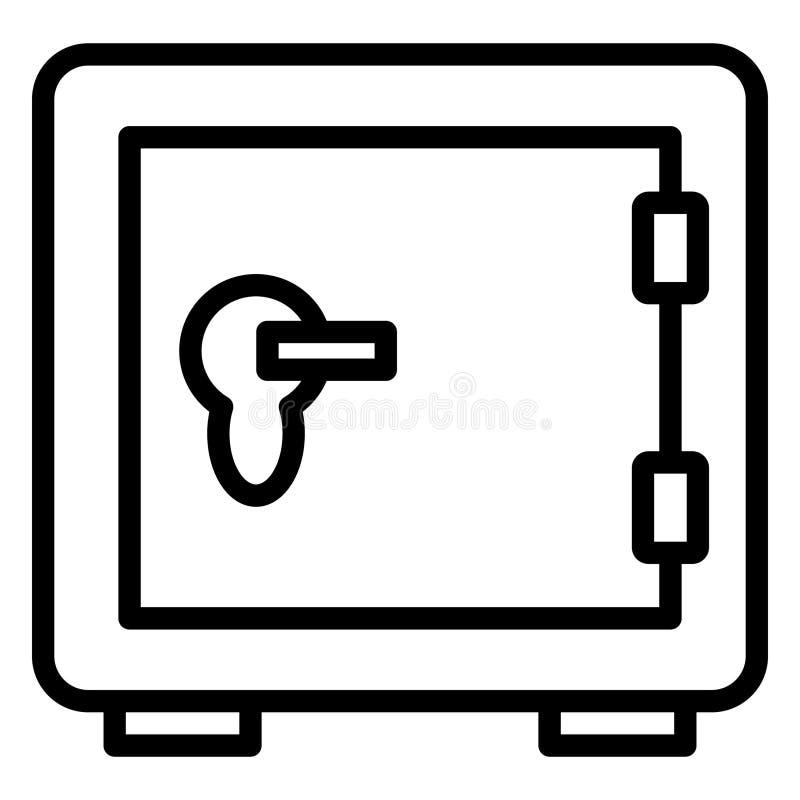 Bank Locker, Bank Safe, Vector Icon Which Can Easily Modify Stock ...