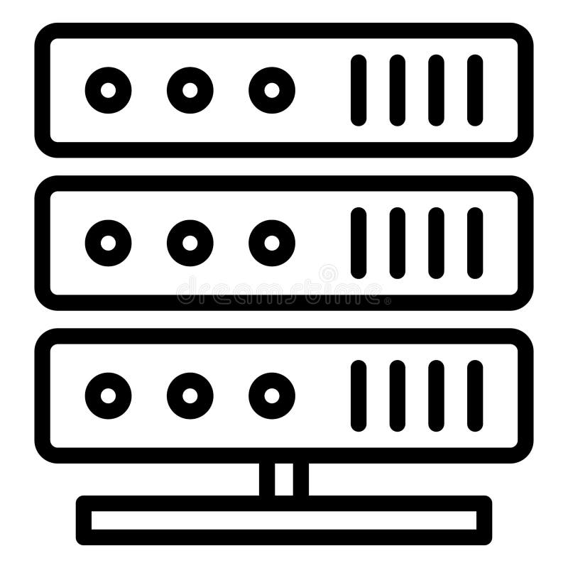 Database, Network Server Vector Icon Which Can Easily Modify Stock ...
