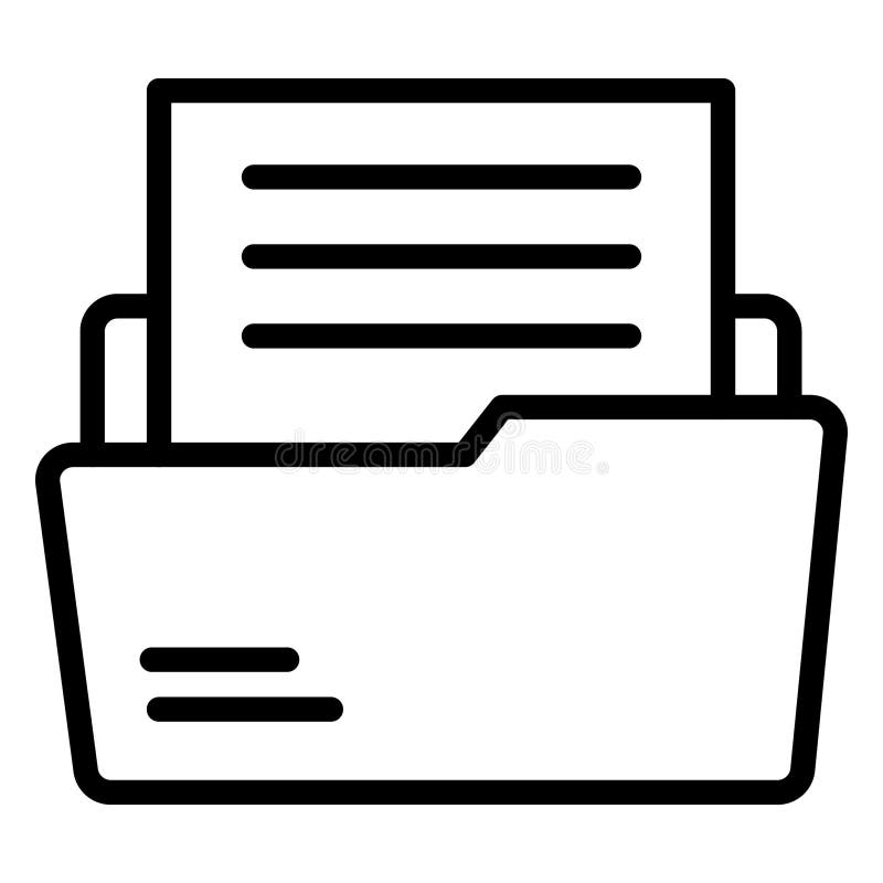 File Drawer, File Folders Vector Icon Which Can Easily Modify Stock ...