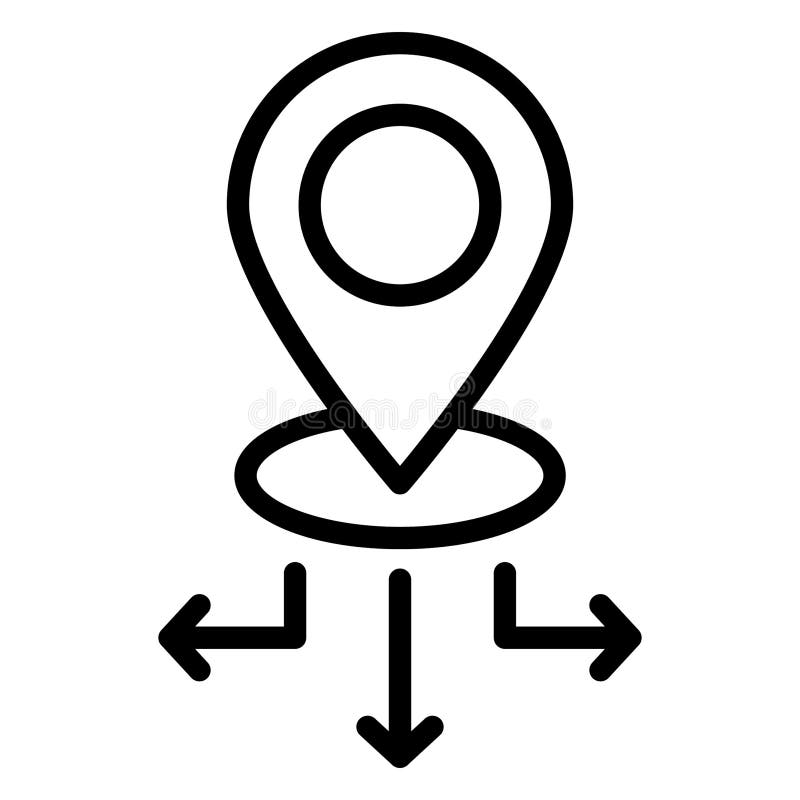 Direction, Direction Pin Vector Icon Which Can Easily Modify Stock ...