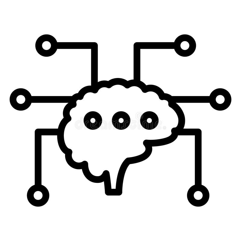 Brain, Connectivity Vector Icon Which Can Easily Modify or Edit Stock ...