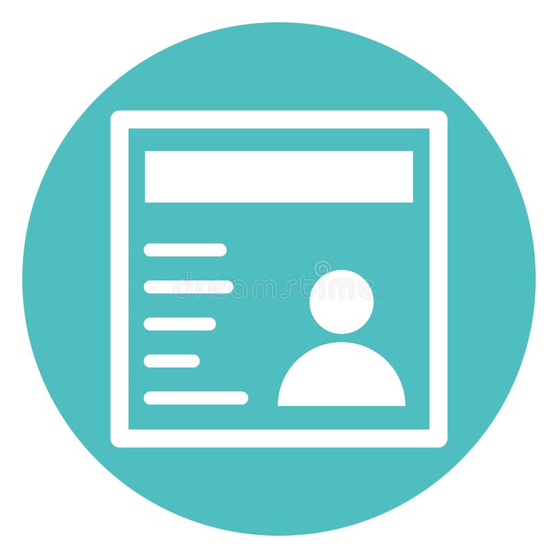 Avatar, Bio Vector Icon Which Can Easily Modify Stock Illustration ...