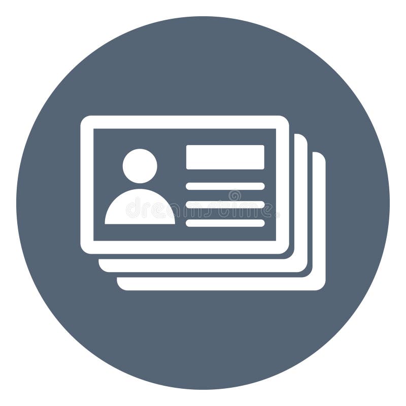 Contact Card, Contacts, Vector Icon Which Can Easily Modify Stock ...