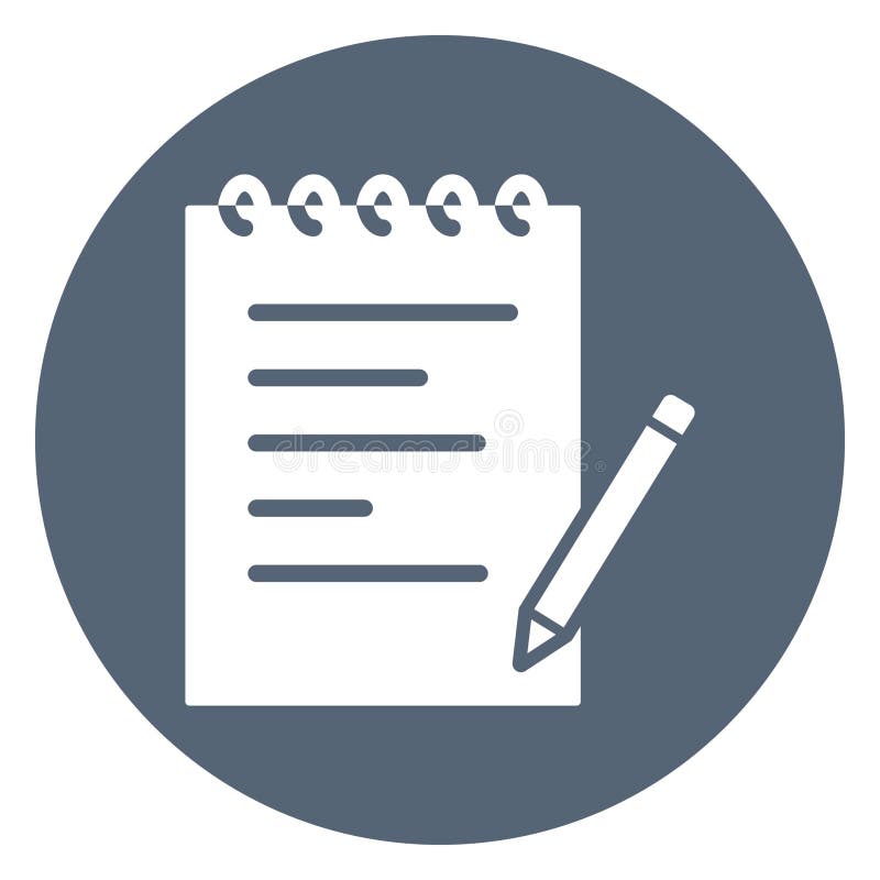 Notes, Pencil Vector Icon Which Can Easily Modify Stock Vector ...