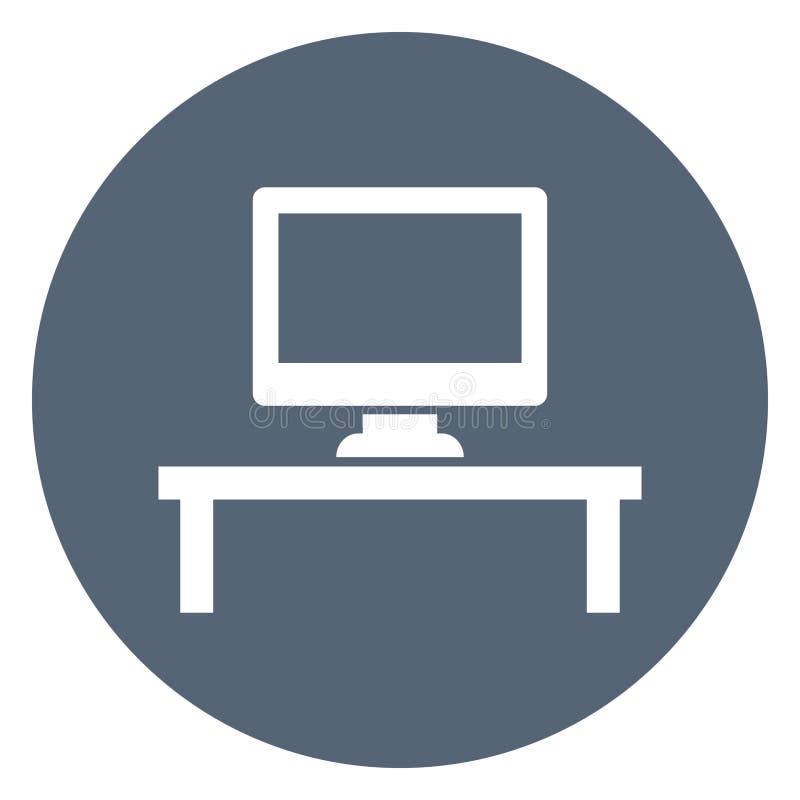Monitor, Table Vector Icon Which Can Easily Modify Stock Vector ...