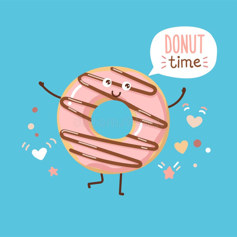 It`s donut time stock illustration. Illustration of round - 180483071