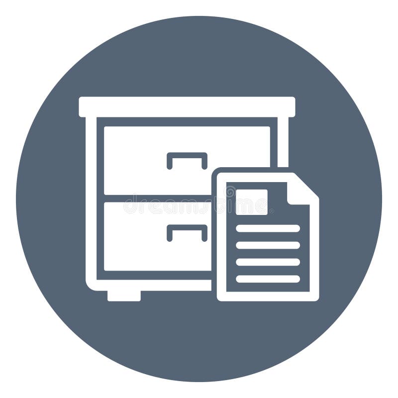 Documents, File Drawer Vector Icon Which Can Easily Modify Stock Vector ...