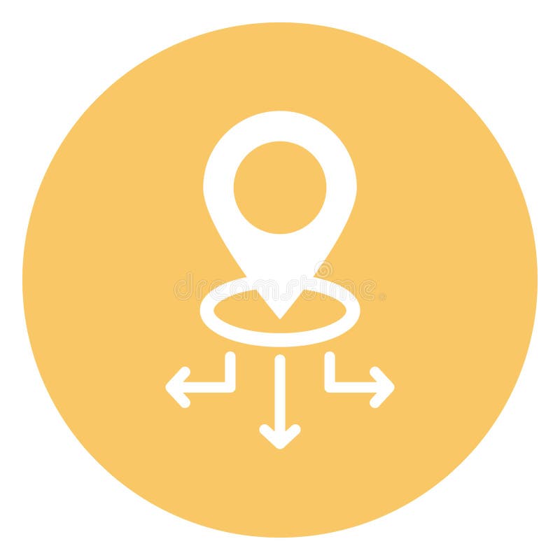 Direction, Direction Pin Vector Icon Which Can Easily Modify Stock ...