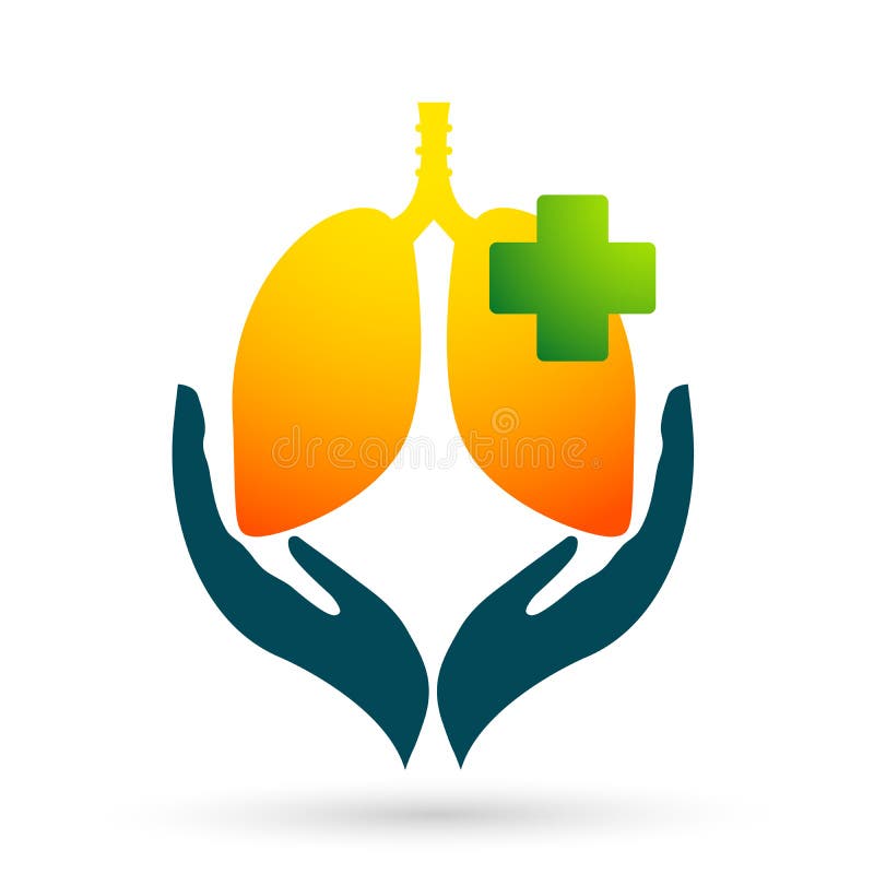 Lungs Save Care People Life Medical Care Hand Holding Lungs and Protect ...