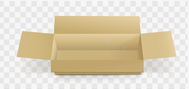 Brown Open Box. Cardboard Moving Box Stock Vector - Illustration of ...