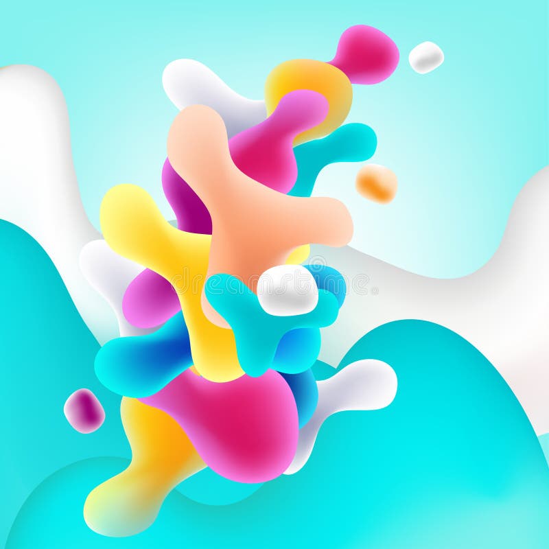 Fluid Shape Abstract Background. Liquid Shapes Stock Vector ...