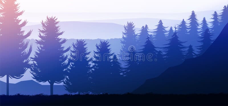 Nature Forest Natural Pine Forest Mountains Horizon Landscape Wallpaper ...