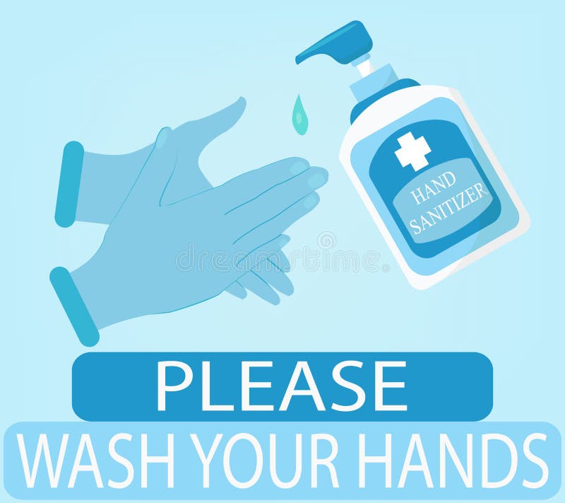 Sign To Wash Hands,Hand Sanitizer, Hand Sanitation Concept Banner ...
