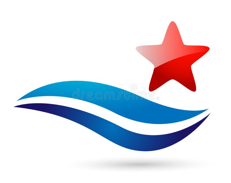 Abstract Red Bright Star Icon Logo for Business Investment Winnig ...