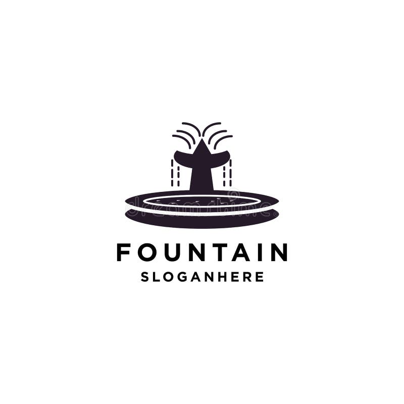 Natural Vector Fountain Water Logo Stock Vector - Illustration of aqua ...