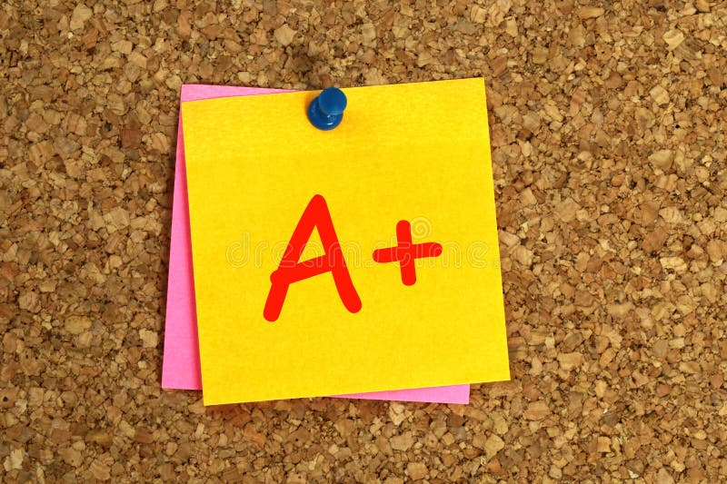 A plus post it stock photo. Image of aptness, innovative - 177228170