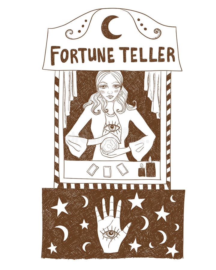 Vintage Fortune Teller Clip Art