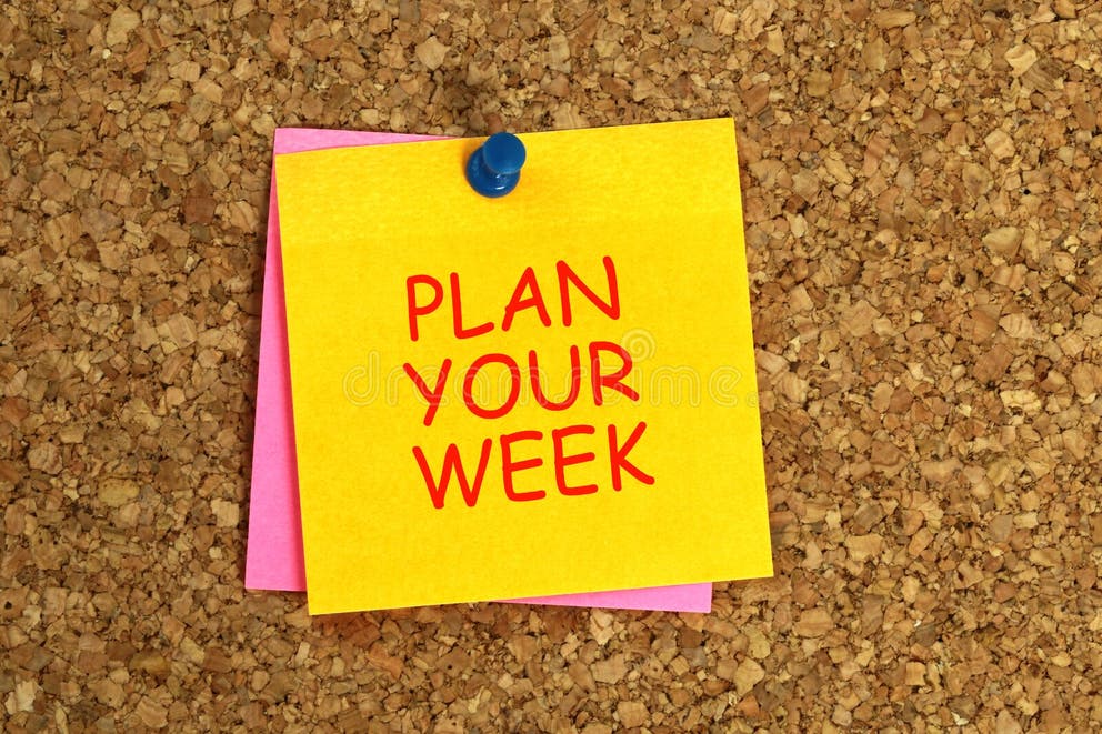 Plan your week post it stock image. Image of date, planning - 177329055