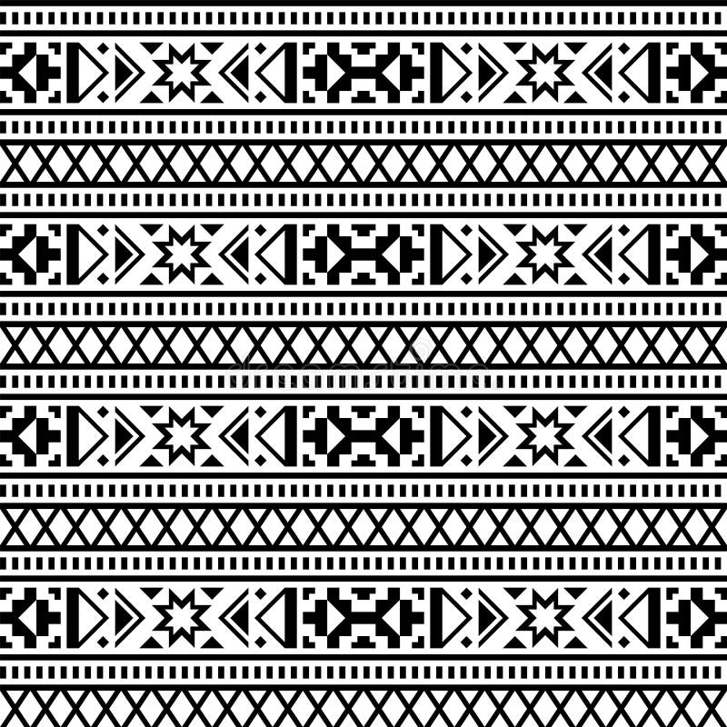 Seamless Geometric Black Pattern. Stock Vector - Illustration of ...