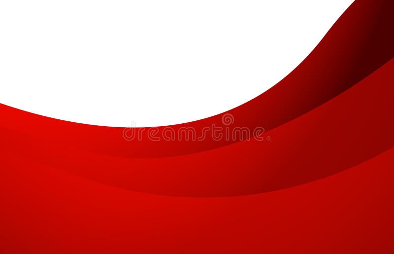 Red Vector Template Abstract Background with Curves Lines for Flyer ...