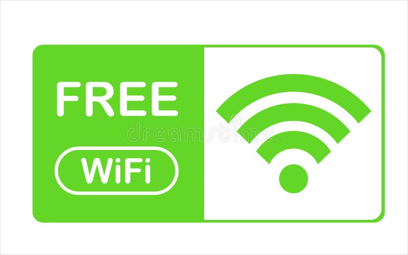 Wifi Wireless Internet Signal Flat Icon Green. Stock Vector ...