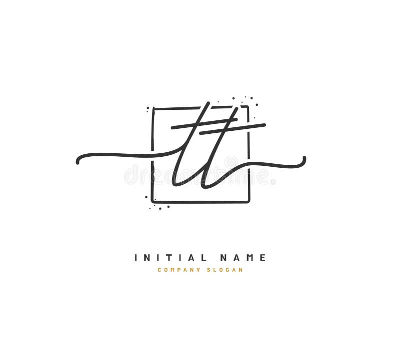 TT Beauty Vector Initial Logo, Handwriting Logo of Initial Signature ...