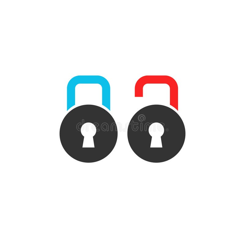 Secure and Unsecured in Vector File Stock Illustration - Illustration ...