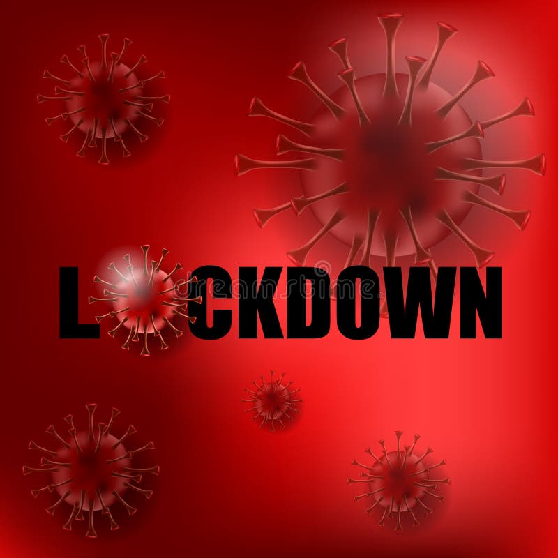Lockdown Logo. COVID Coronavirus Background Concept Stock Vector ...
