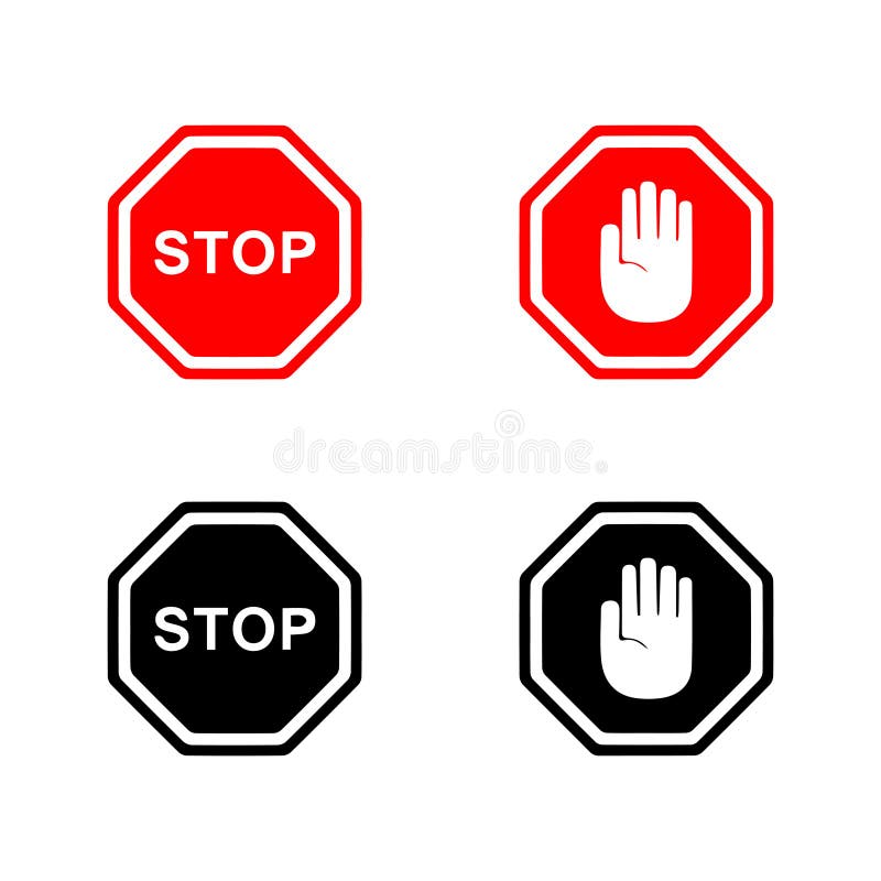 Stop sign in vector file stock illustration. Illustration of ...