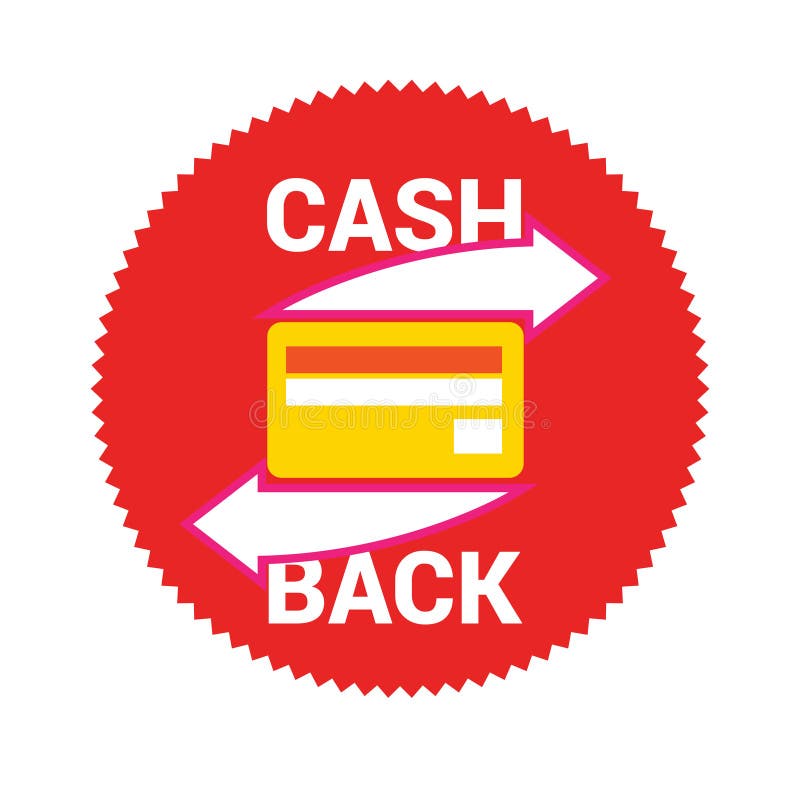 Isolated Sticker, Labels, Emblem Cash Back in Vector Stock Illustration ...