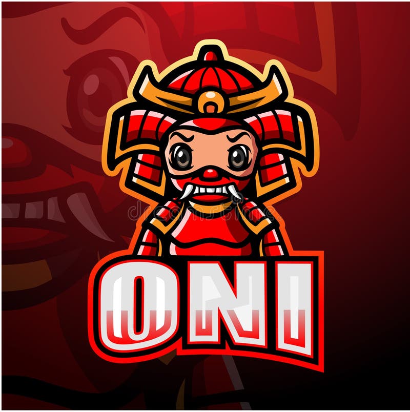 Oni Mascot Esport Logo Design Stock Vector - Illustration of kingdom ...