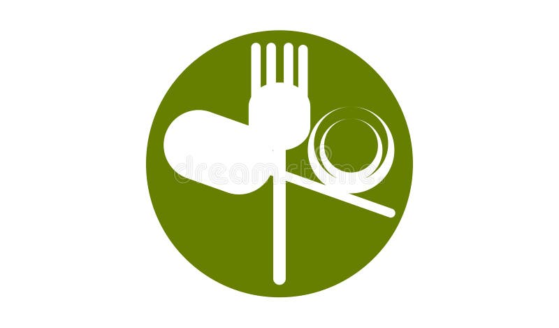 Catering and Foods Service Cutlery Symbol Set Stock Illustration ...