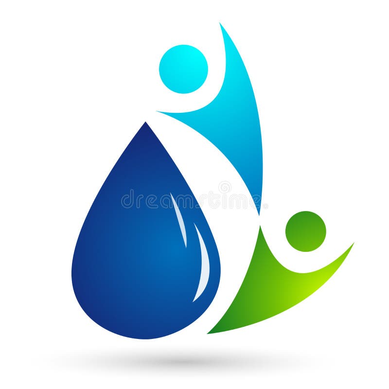 Globe Water Drop Save Logo Concept of Water Drop with World Save Earth ...