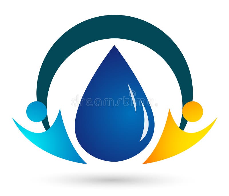 Globe Water Drop Save Logo Concept of Water Drop with World Save Earth ...