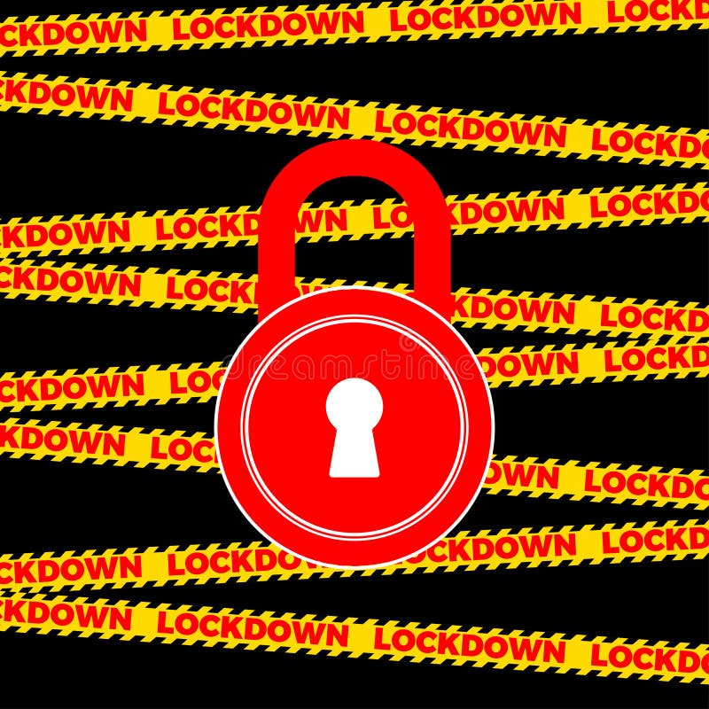 Key lock lockdown ribbon stock illustration. Illustration of global ...