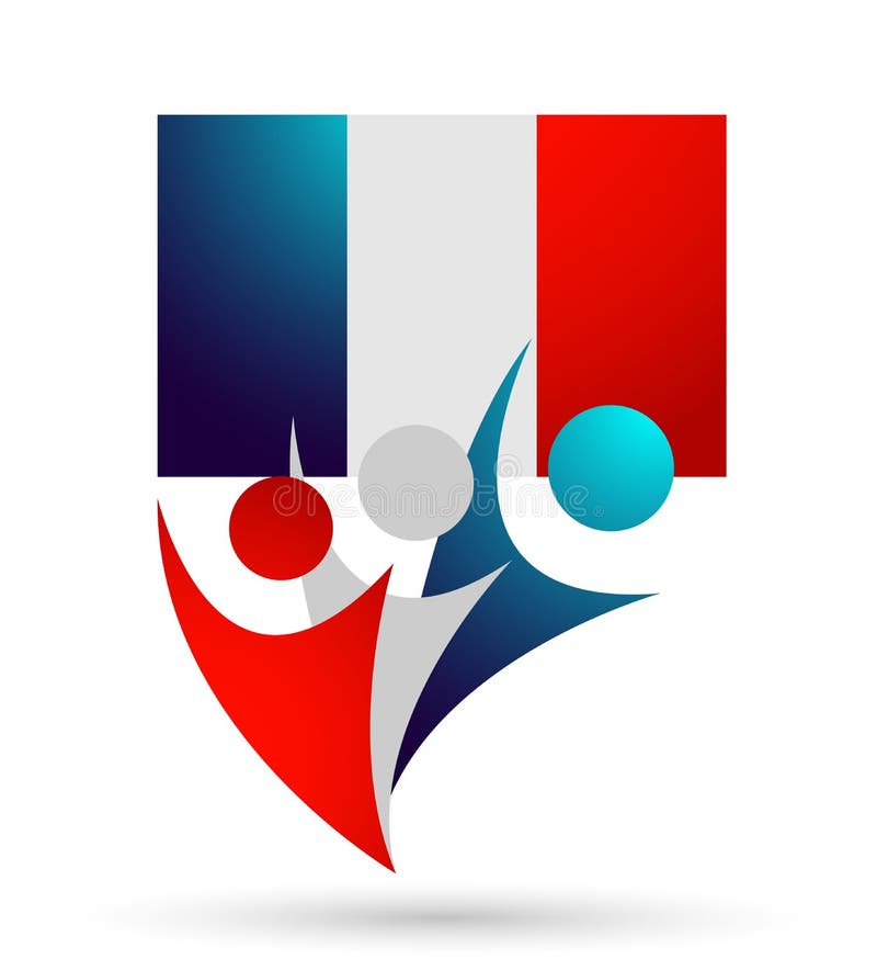 France Flag Abstract Vector Simple Flat Icon People of France Protect ...