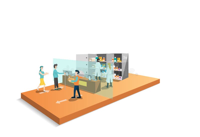 Hospital Dispensing Room Concept Vector Stock Vector - Illustration of ...