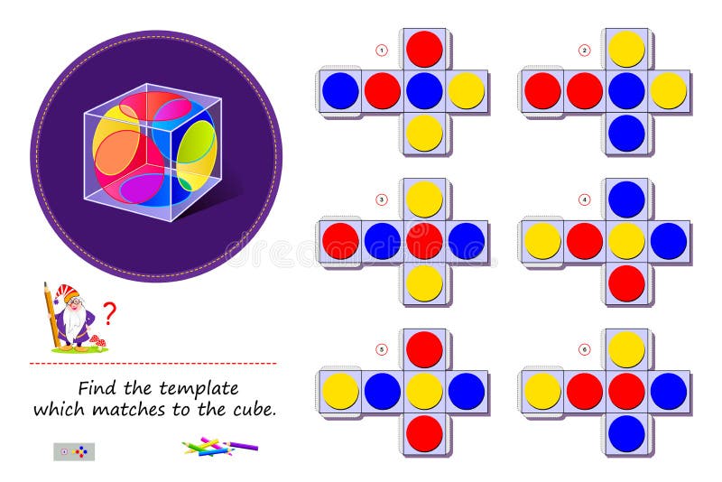 Logic Puzzle Game for Children and Adults. Need To Find the Template ...