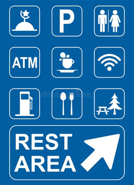 Rest Area Sign Stock Illustrations – 1,304 Rest Area Sign Stock ...