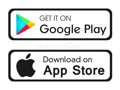 Google Play App Store Icons Buttons Vector Banners for Web Internet ...