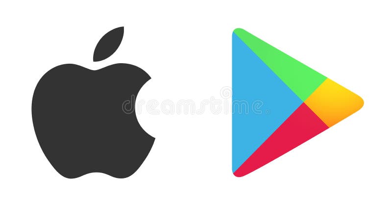 Google Play App Store Icons Buttons Vector Banners for Web Internet ...
