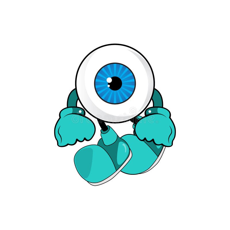 Illustration of an Eye Character Mascot Stock Vector - Illustration of ...