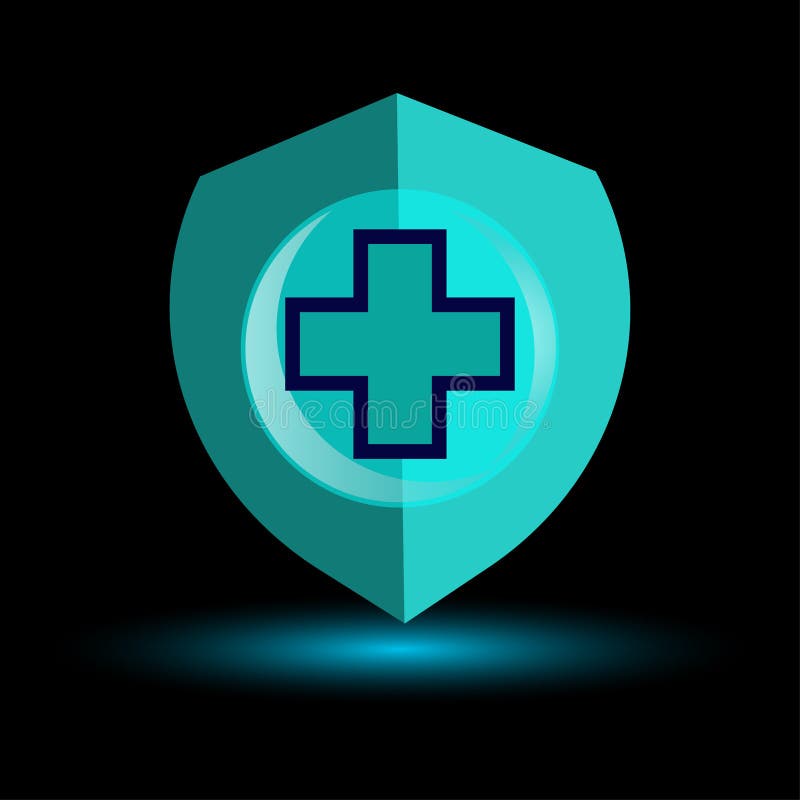 Medical Shield Icon Medical Protection Sign Vector Template Stock ...