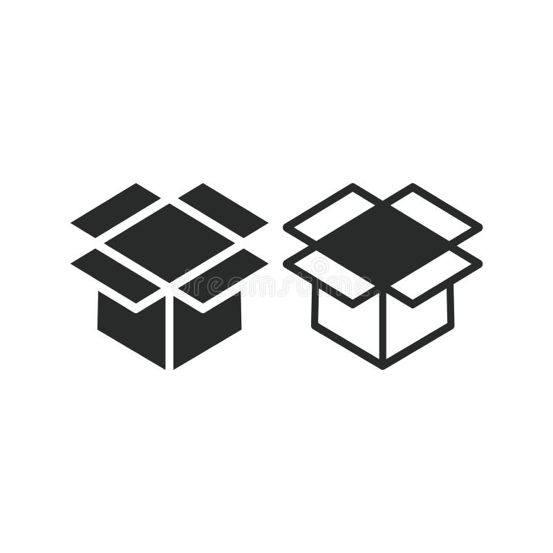 Open Cardboard Box, Empty Package Container Stock Vector - Illustration ...