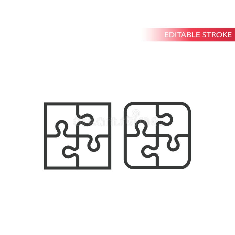 Jigsaw Puzzle, Four Pieces Assembly Stock Vector - Illustration of game ...
