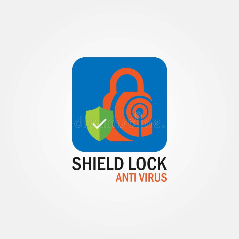 Security Shield Lock Logo Design, Anti-virus Protection Logo. Stock ...