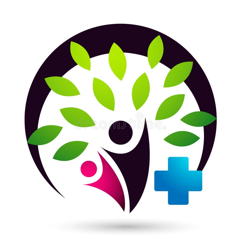 Human Tree Health Medical Care Family Wellness Medical Logo Icon on ...
